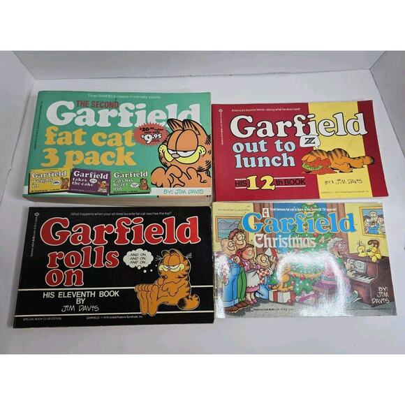 Garfield | Accents | Vintage Garfield Book Lot 6 Comic Strip Paperback ...